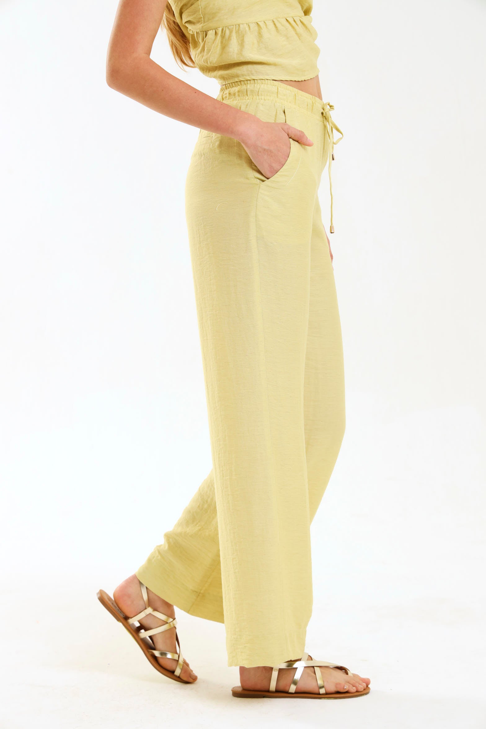 DRAWSTRING PANTS / MISTED MARIGOLD – MUZE
